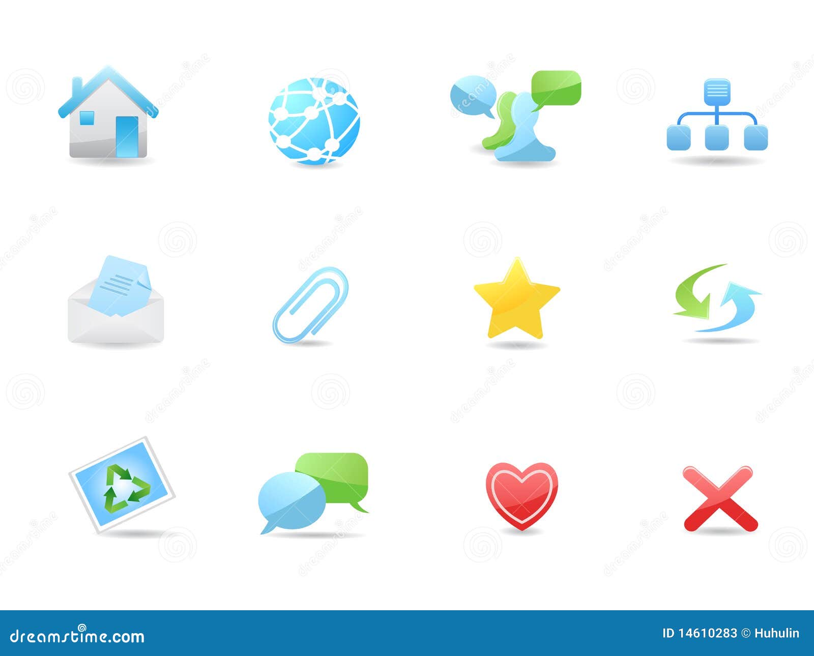 Glossy Web and Blog Icons Set Stock Vector - Illustration of contact ...