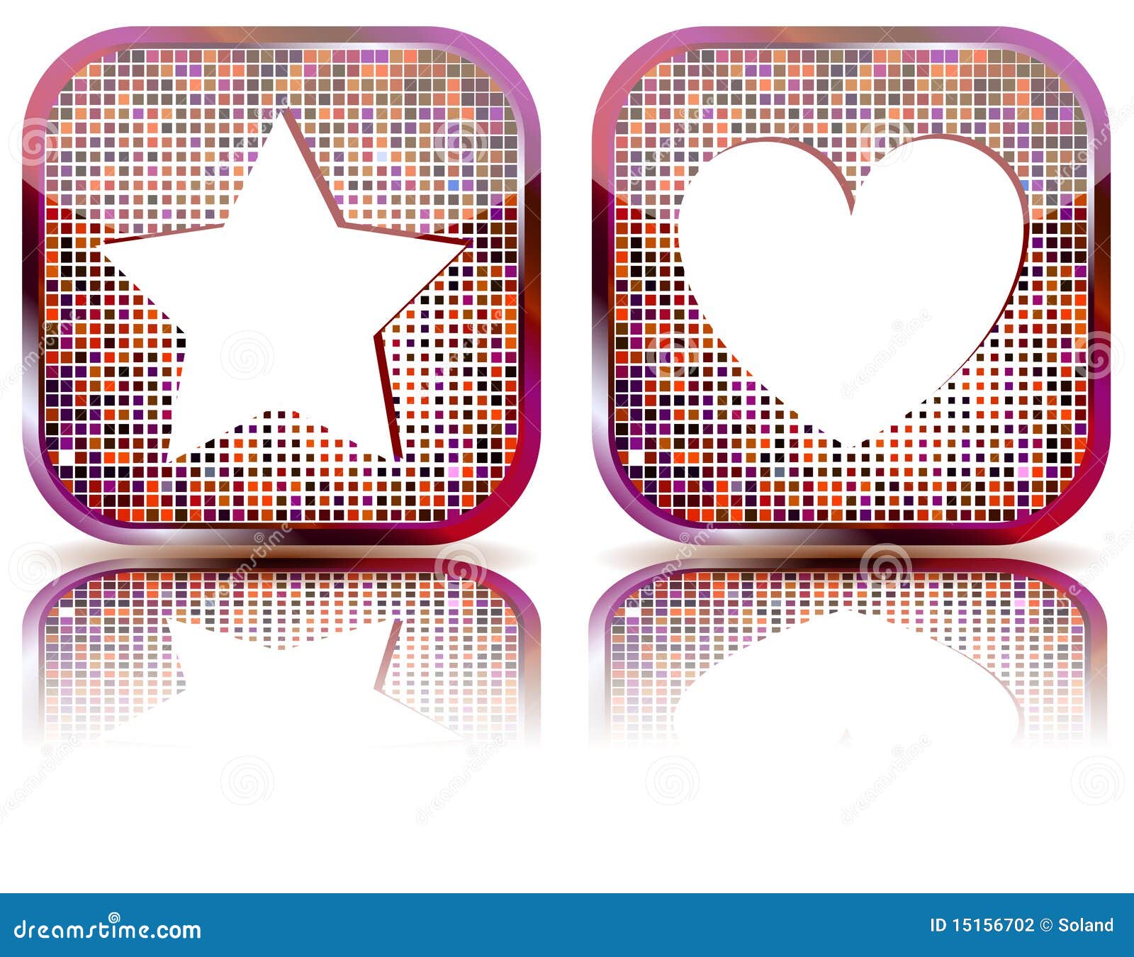 Glossy Web Button with Favorites Icon. Stock Vector - Illustration of ...