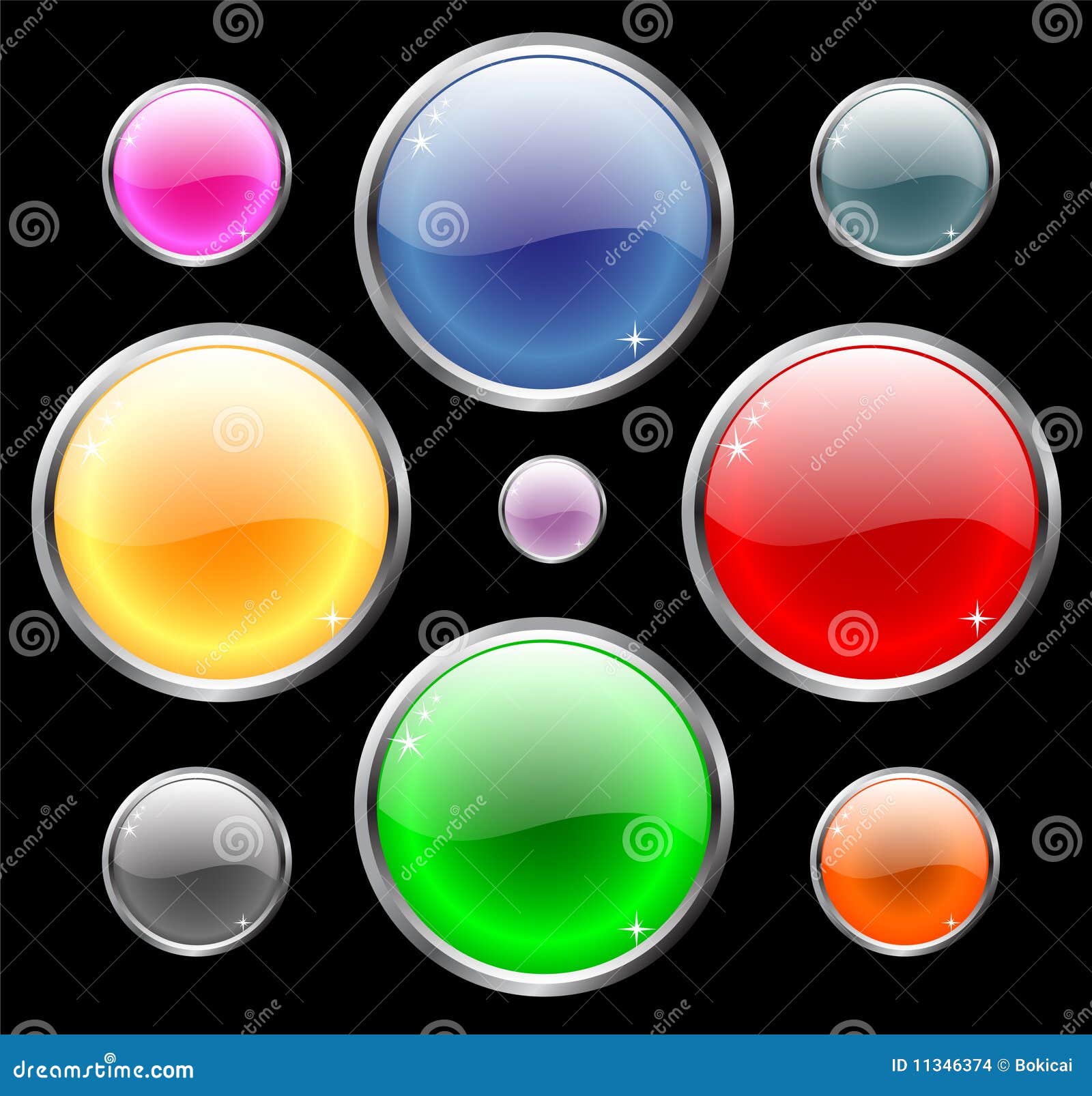 Glossy web buttons stock vector. Illustration of design - 11346374