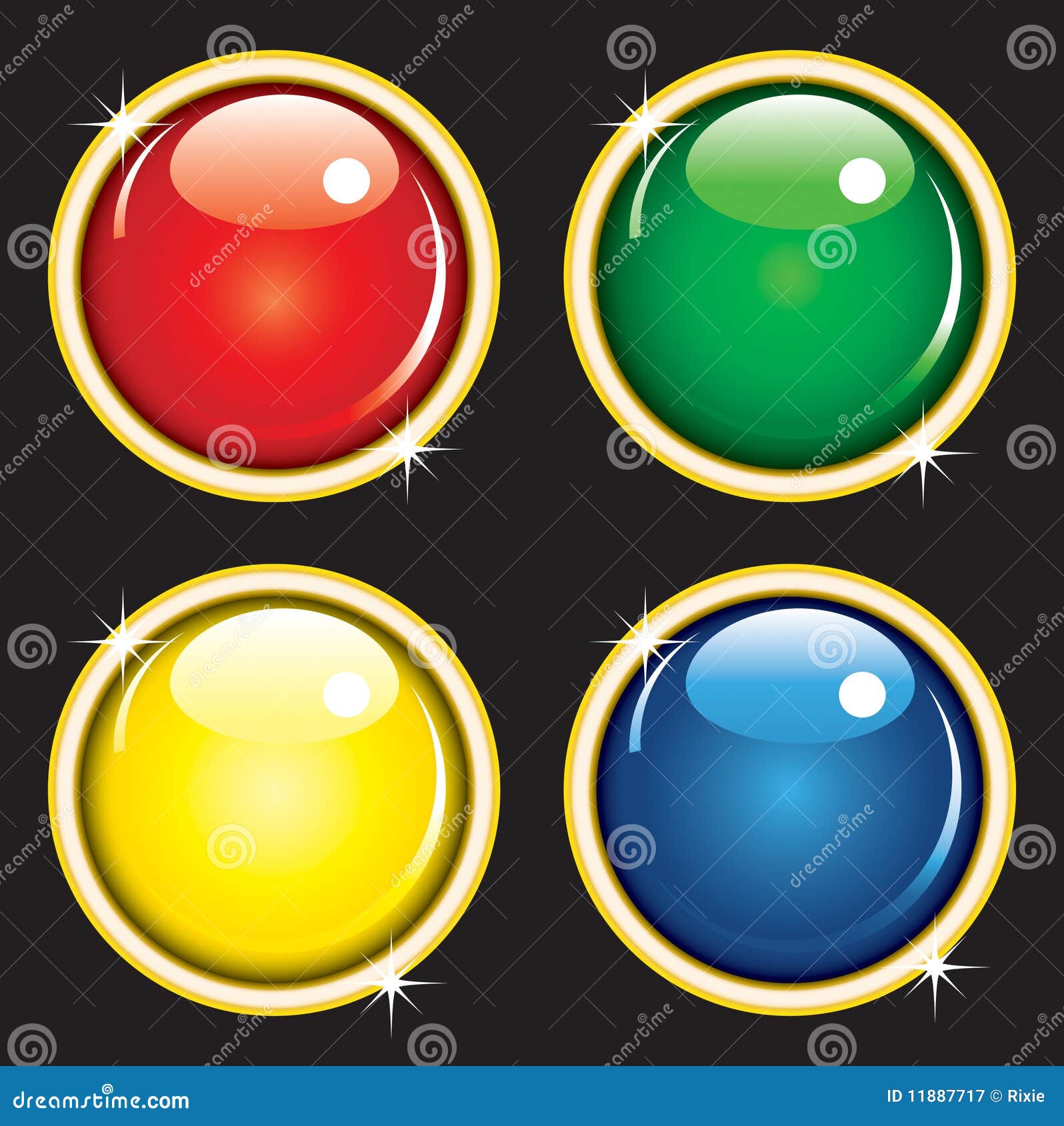 Glossy web buttons stock illustration. Illustration of gold - 11887717