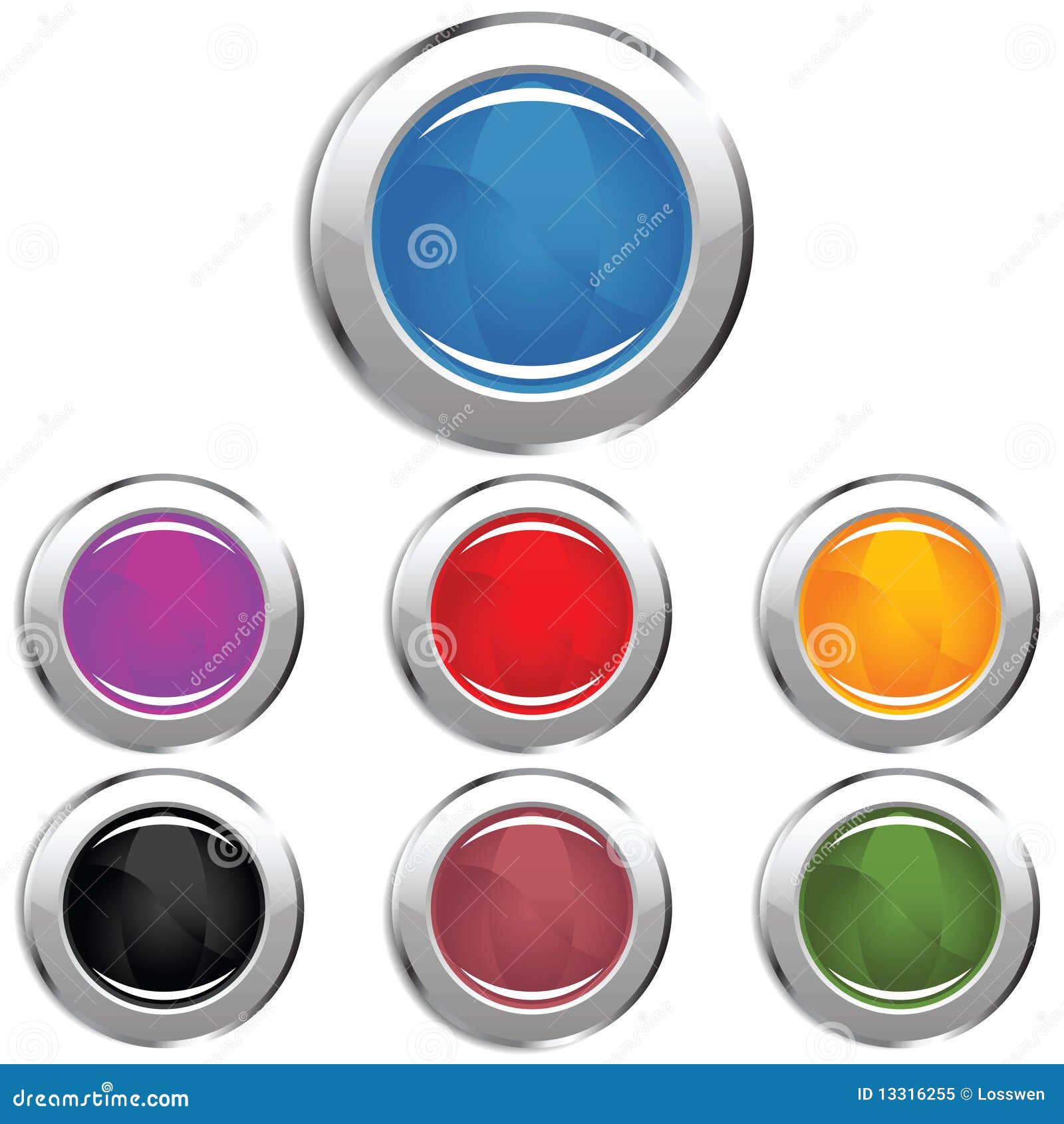 Glossy web buttons stock vector. Illustration of green - 13316255