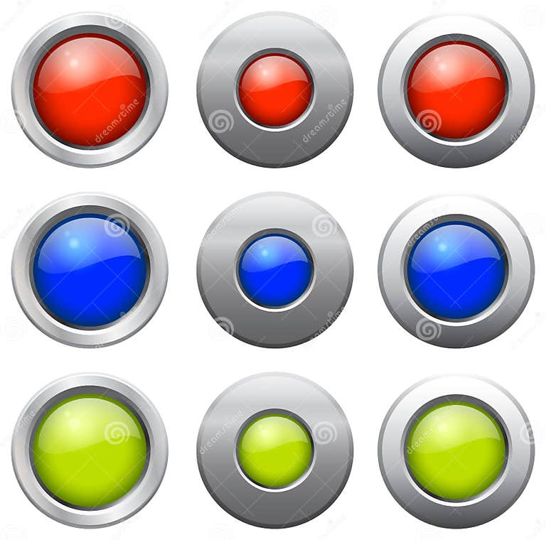 Glossy web buttons stock vector. Illustration of colour - 23295695
