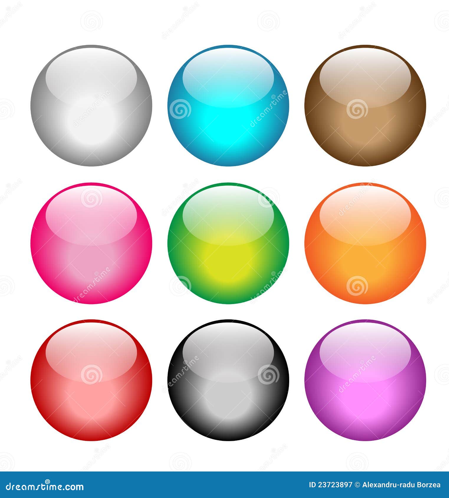 Glossy web buttons stock vector. Illustration of business - 23723897