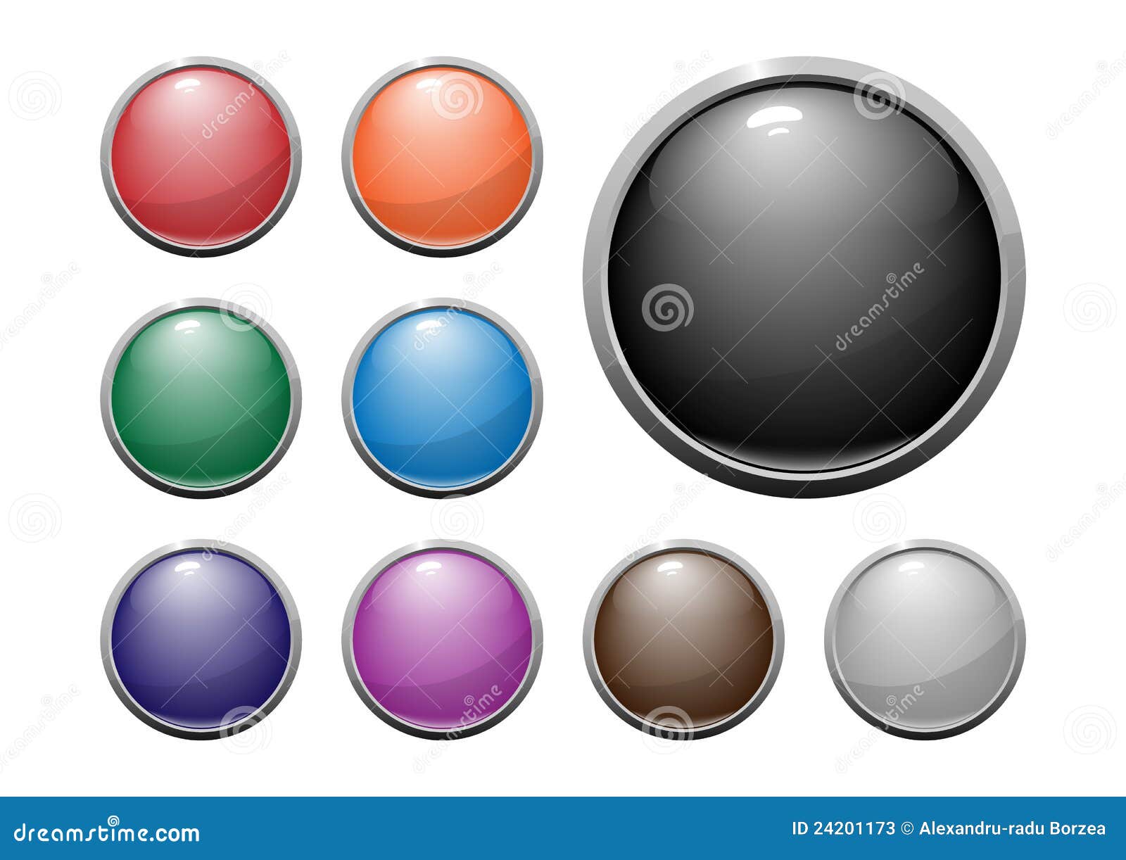 Glossy web buttons stock vector. Illustration of black - 24201173