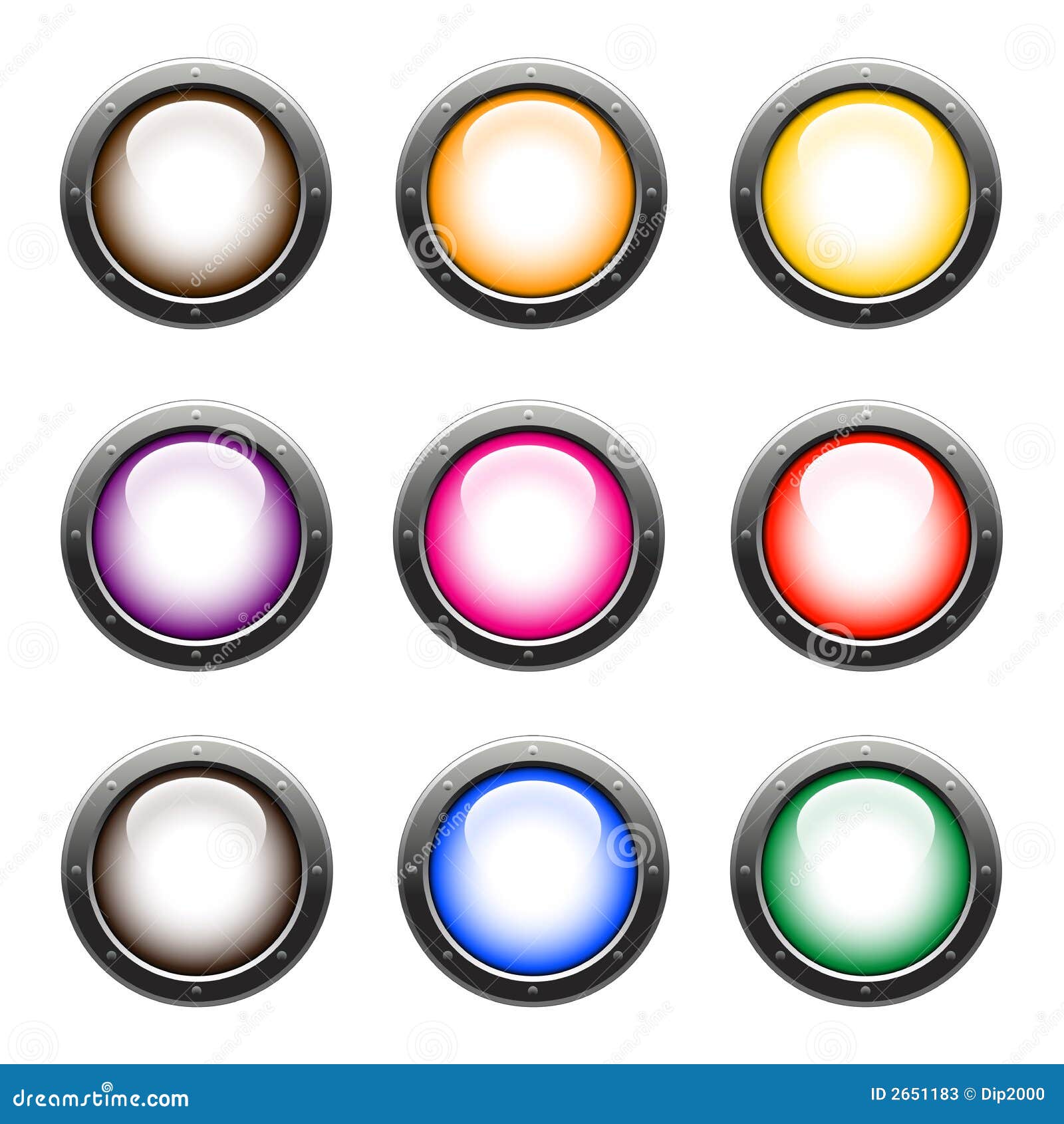 Glossy web buttons stock vector. Illustration of buttons - 2651183