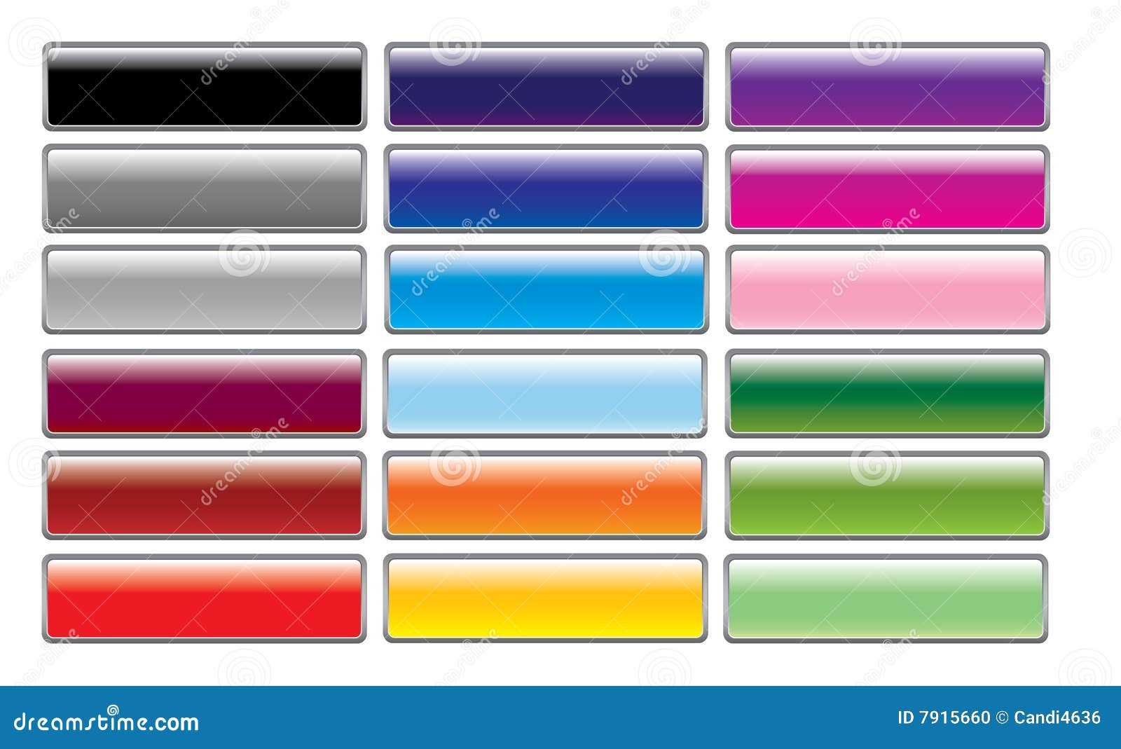 Glossy Web Buttons stock vector. Illustration of design - 7915660