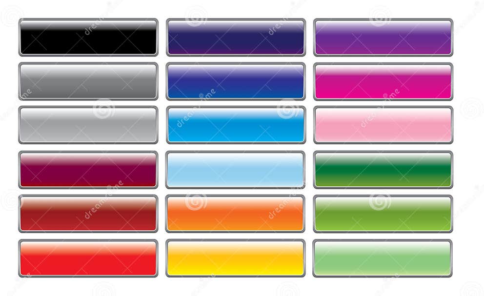 Glossy Web Buttons stock vector. Illustration of design - 7915660