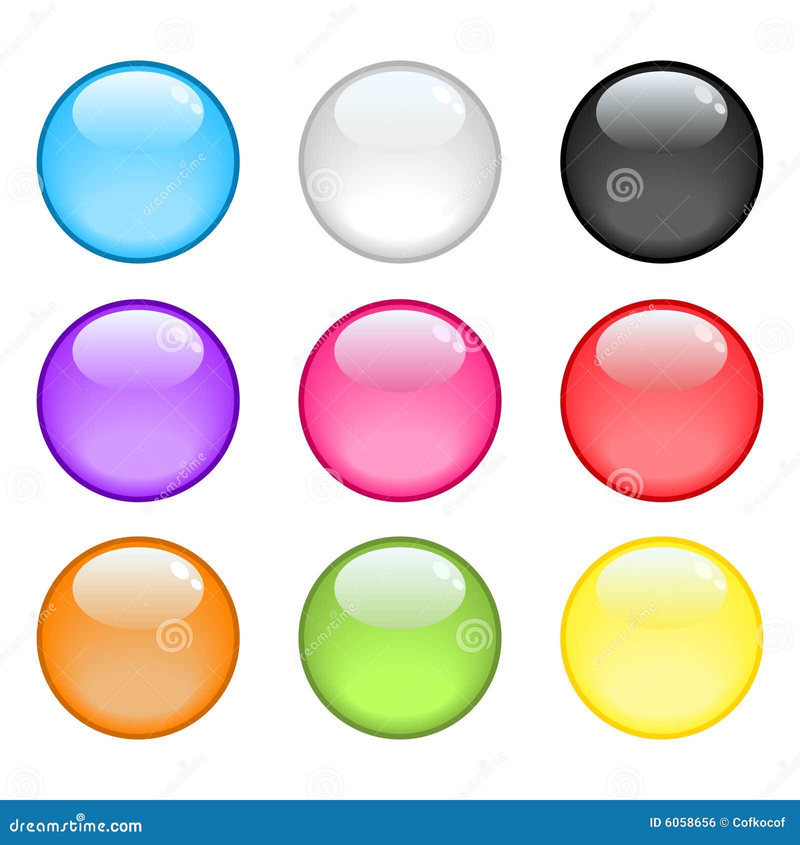 Glossy web icons stock vector. Illustration of icon, computer - 6058656
