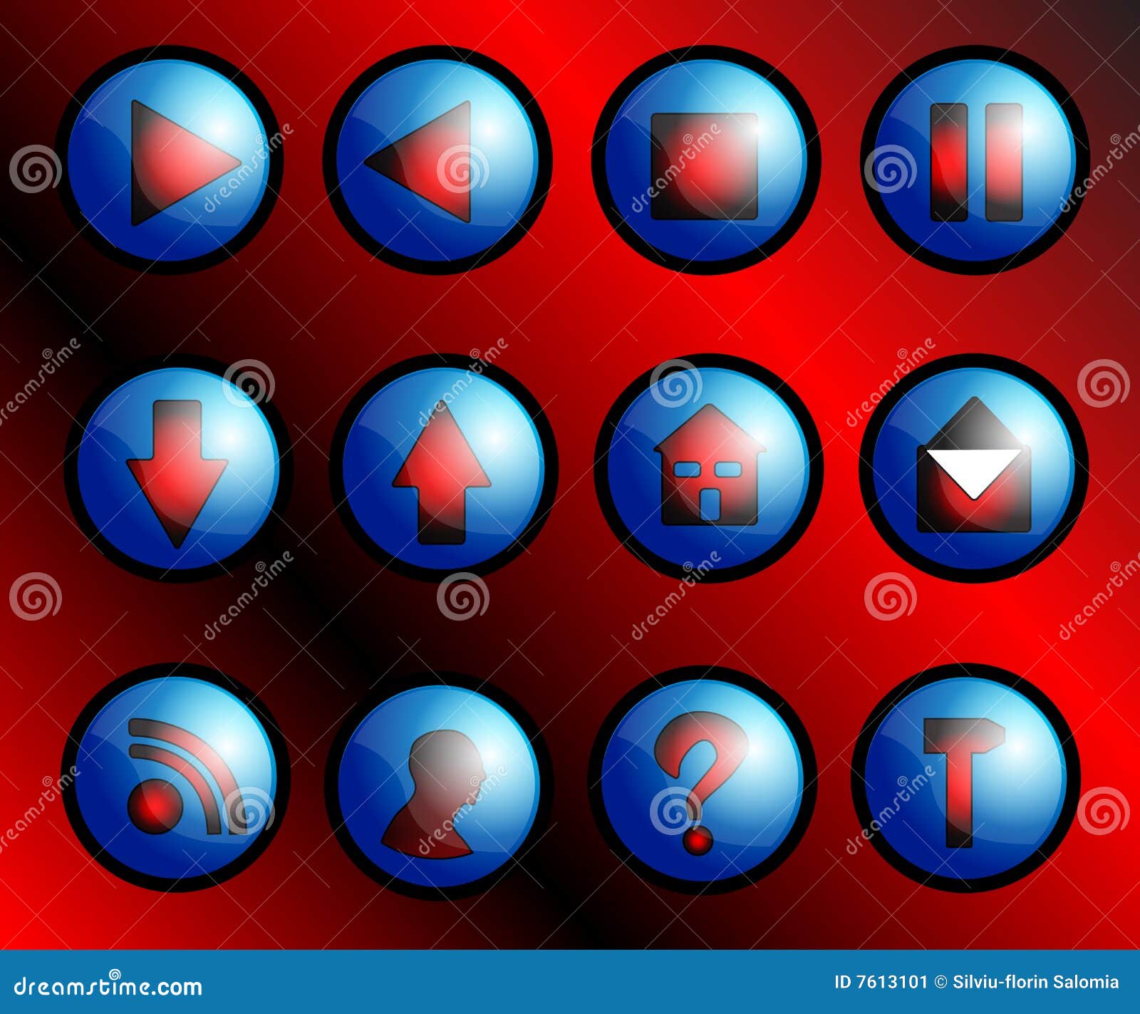 Glossy web menu stock vector. Illustration of community - 7613101
