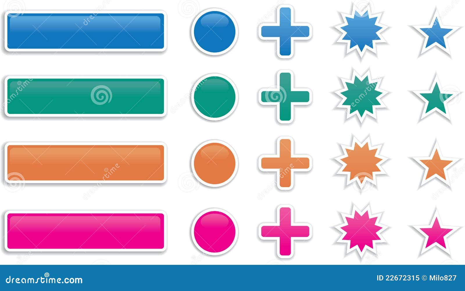 Glossy Web Shapes stock vector. Illustration of isolated - 22672315