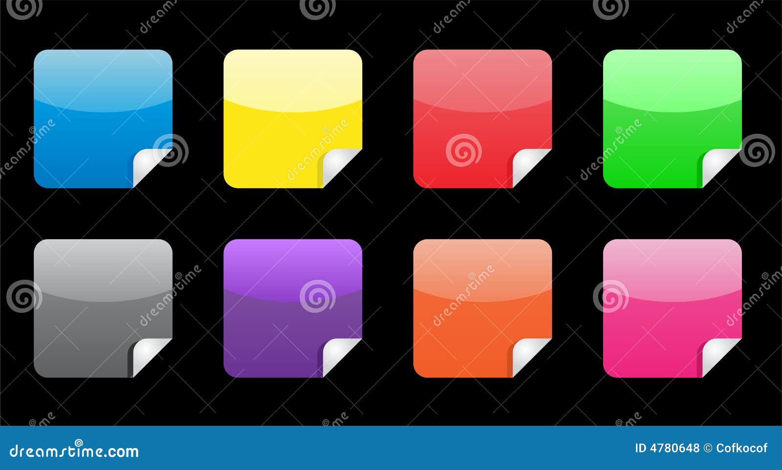 Glossy web stickers stock vector. Illustration of icon - 4780648