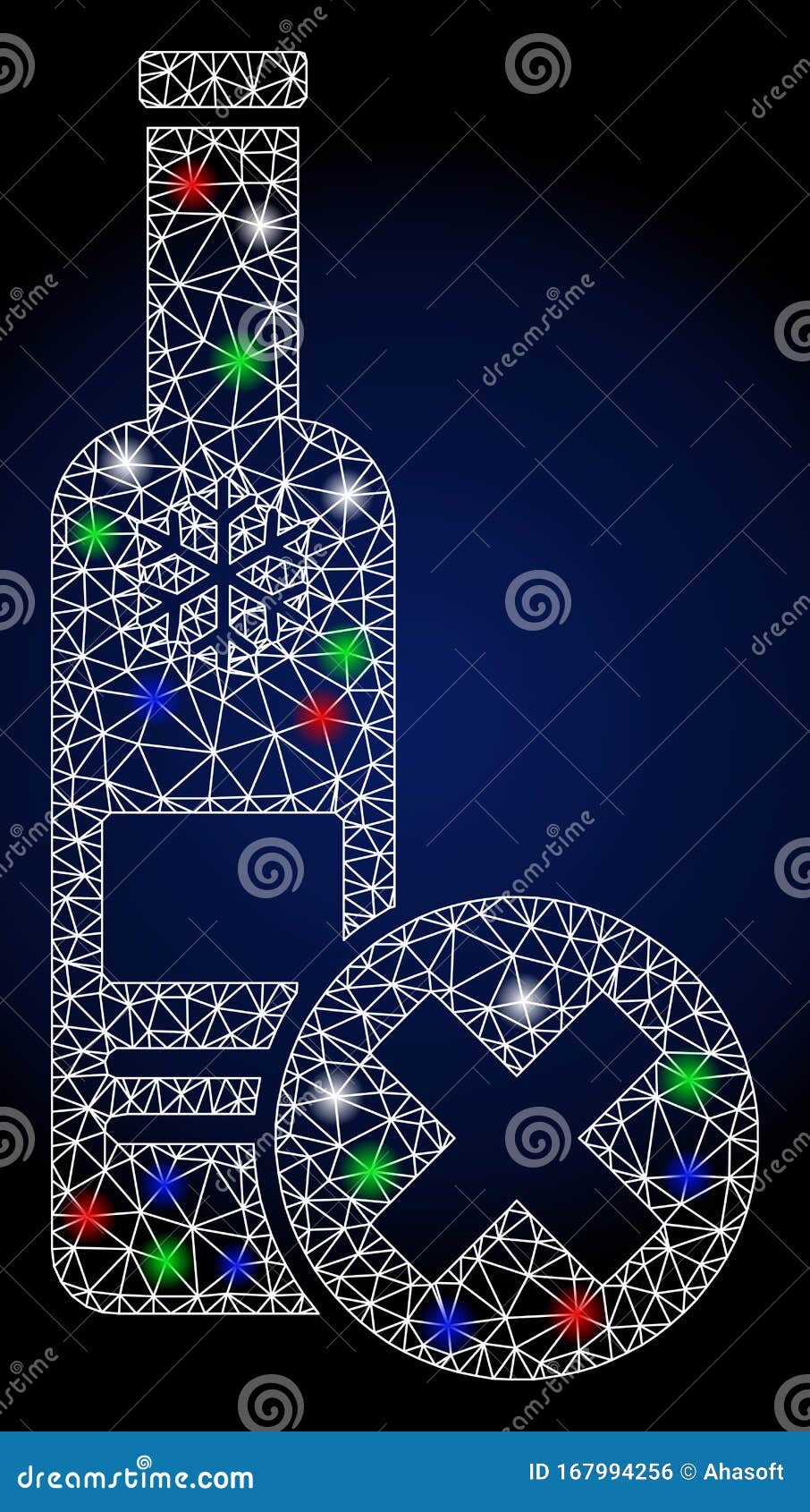 Flare Mesh 2D Stop Vodka Drinking with Flare Spots Stock Illustration ...