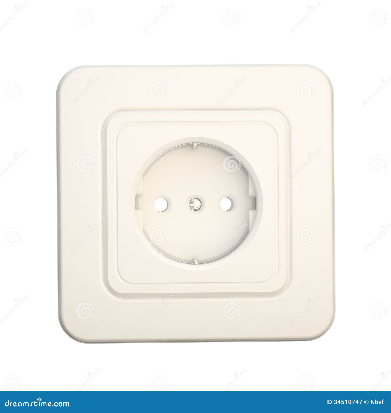 Glossy White Socket Front View Stock Illustration - Illustration of ...