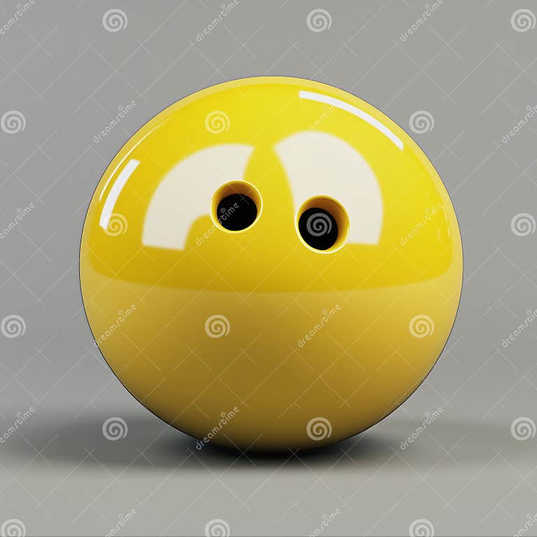 Glossy Yellow Bowling Ball stock illustration. Illustration of shiny ...