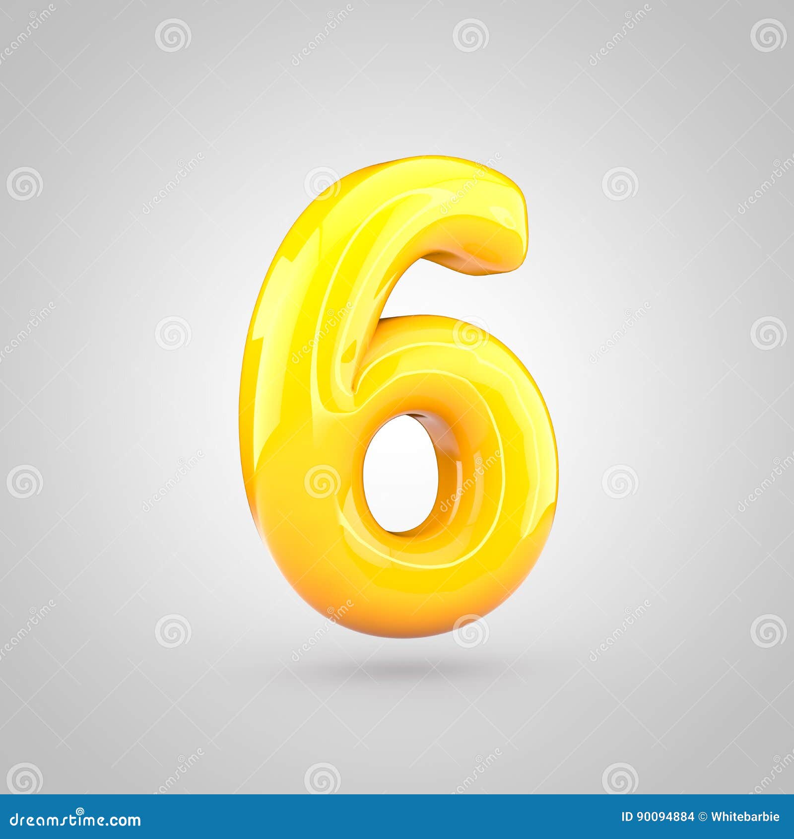 Glossy Yellow Paint Number 6. Stock Illustration - Illustration of ...