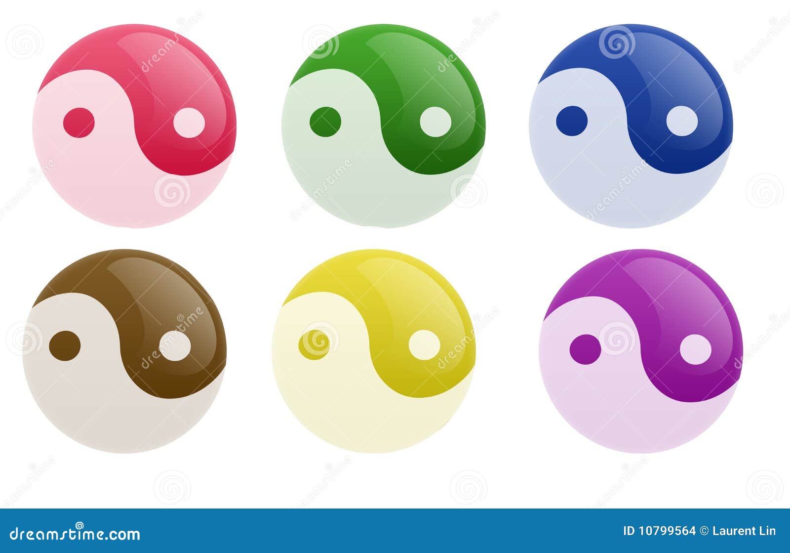Glossy Yin Yang Button stock illustration. Illustration of chinese ...