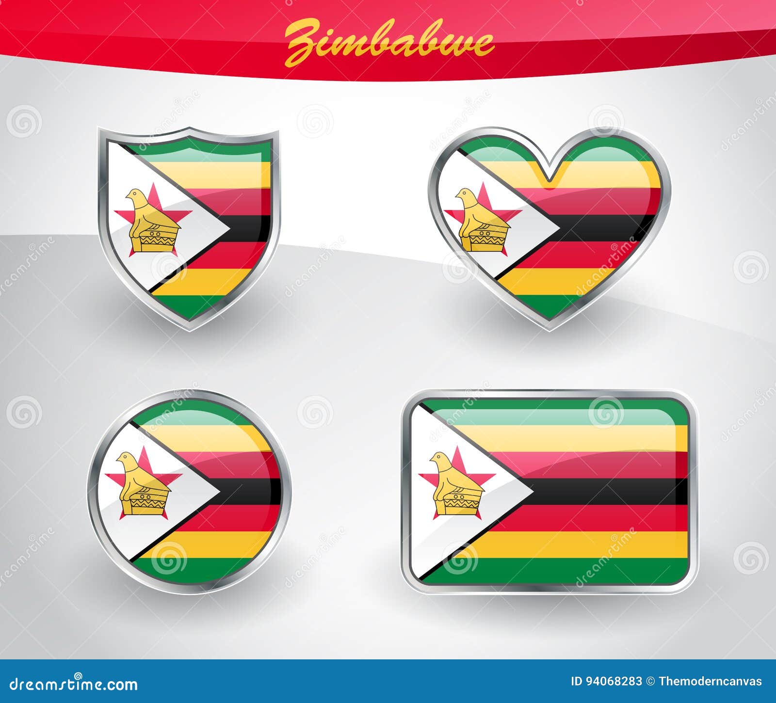 Zimbabwe Map With Flag In Magnifying Glass On Transparent Background ...