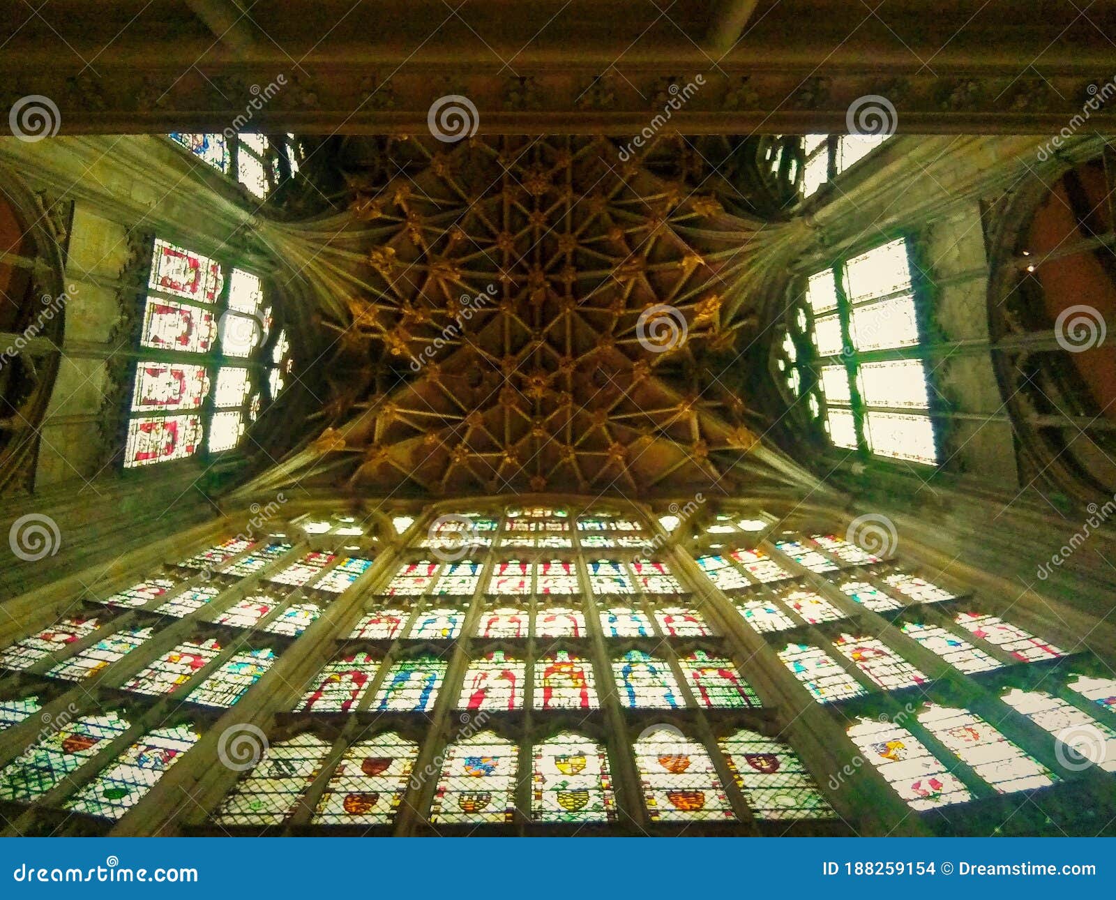 Gloucester Cathedral Ceiling, Reflected Stock Photo - Image of branch ...