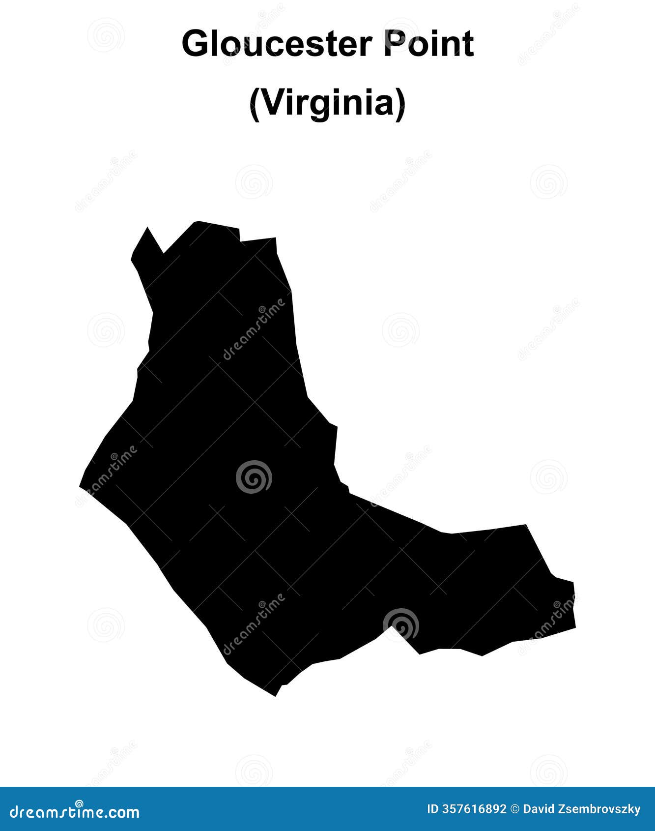 Gloucester Point Outline Map Vector Illustration | CartoonDealer.com ...