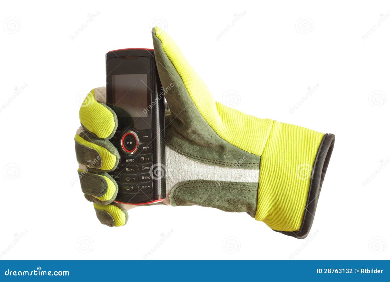 Glove and phone stock photo. Image of business, call - 28763132