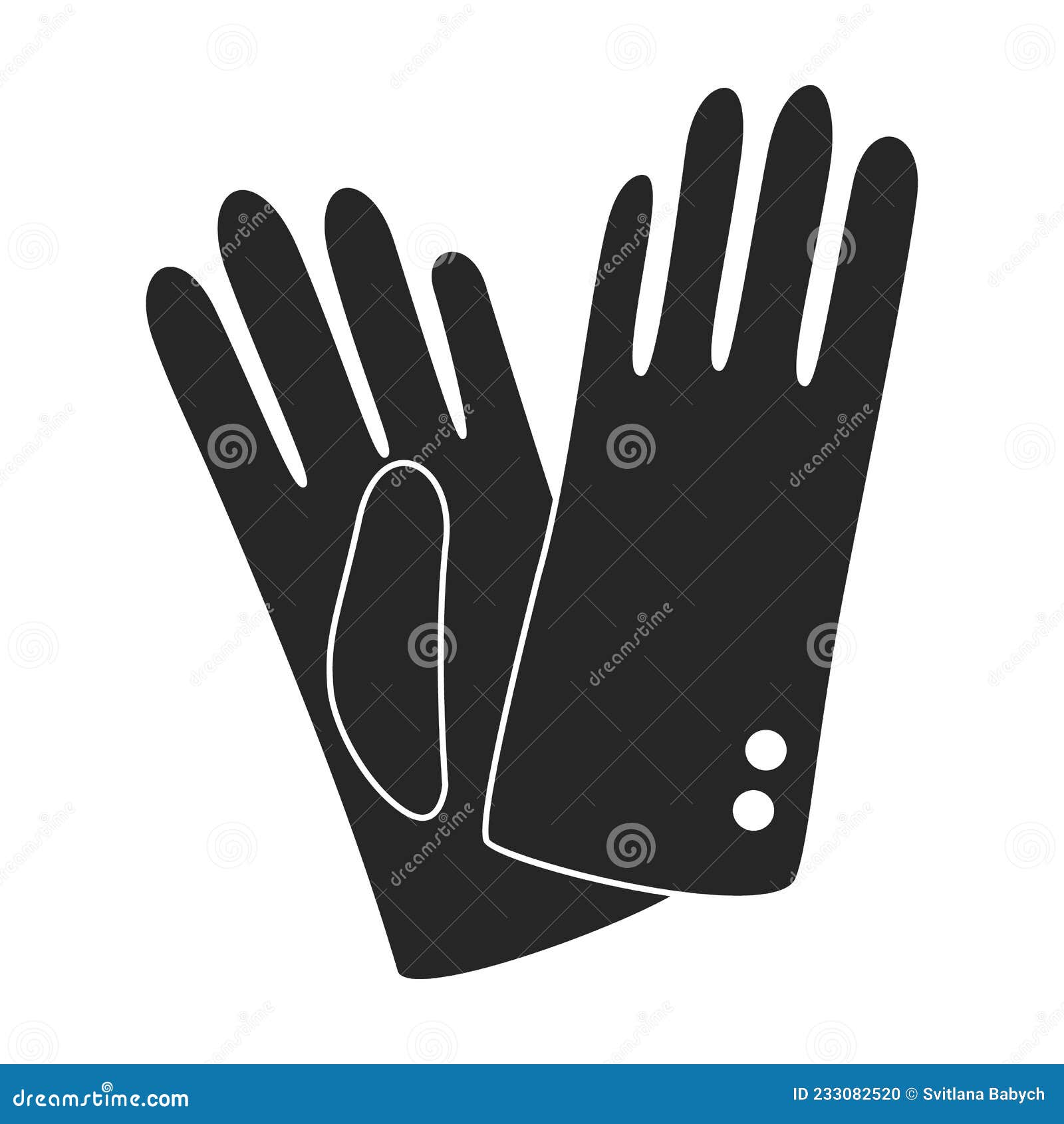 Glove Vector Black Icon. Vector Illustration Accessory for Hand on ...