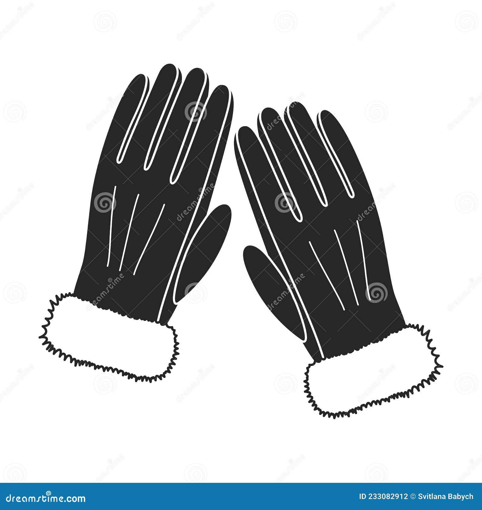 Glove Vector Black Icon. Vector Illustration Accessory for Hand on ...