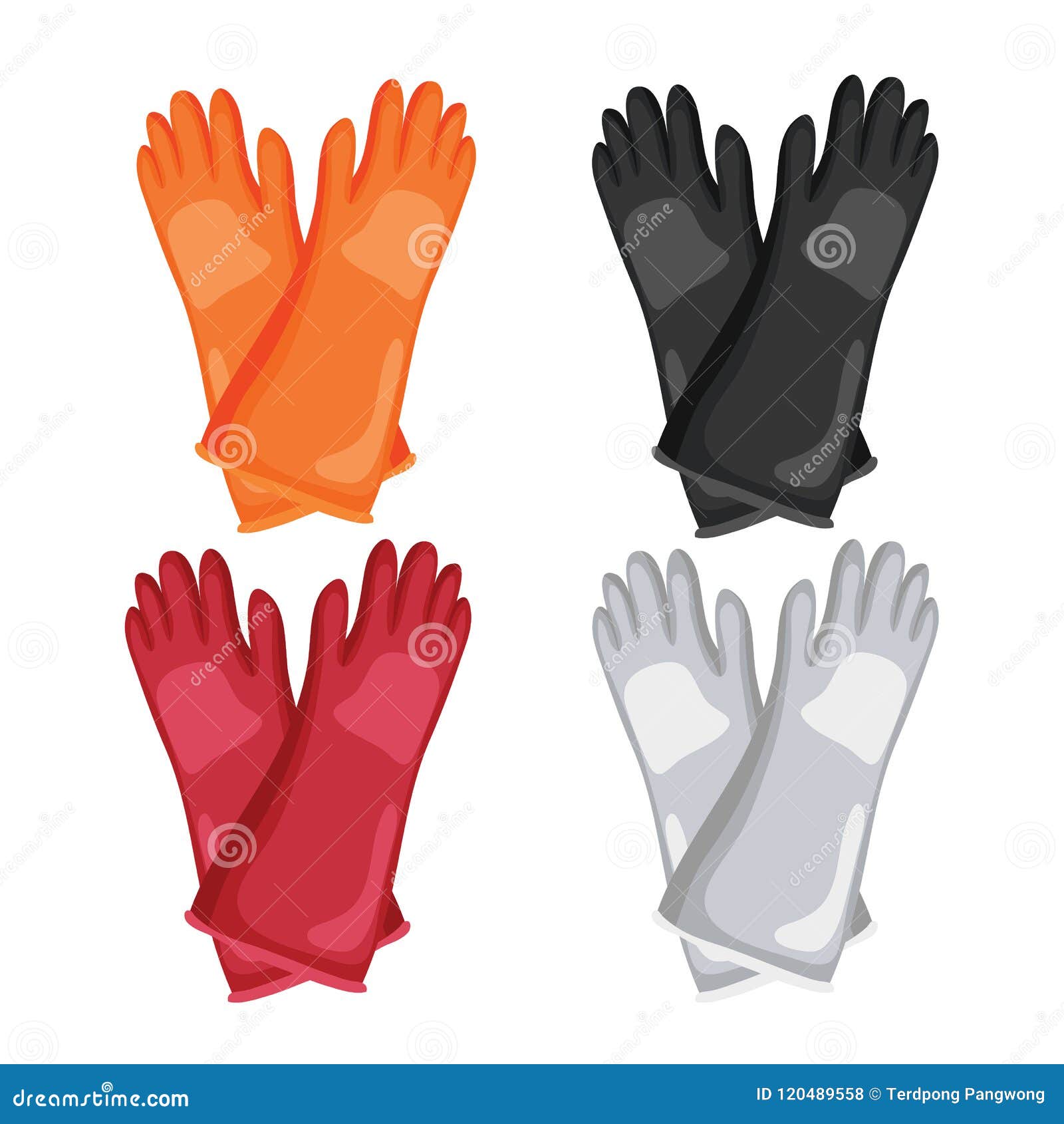 Glove Vector Collection Design Stock Illustration - Illustration of ...