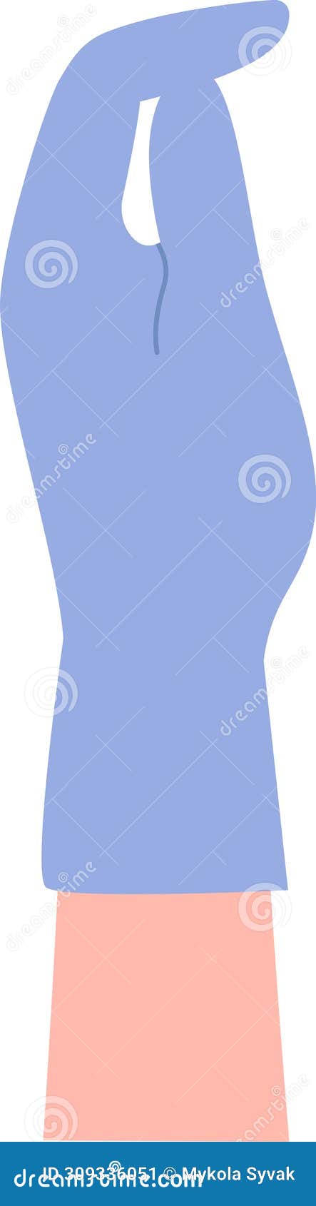 Gloved Hand Holding stock illustration. Illustration of work - 309336051