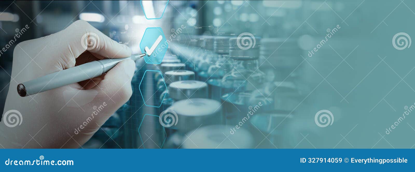 A Gloved Hand is Seen Holding a Pen, Marking a Quality Control Check on ...