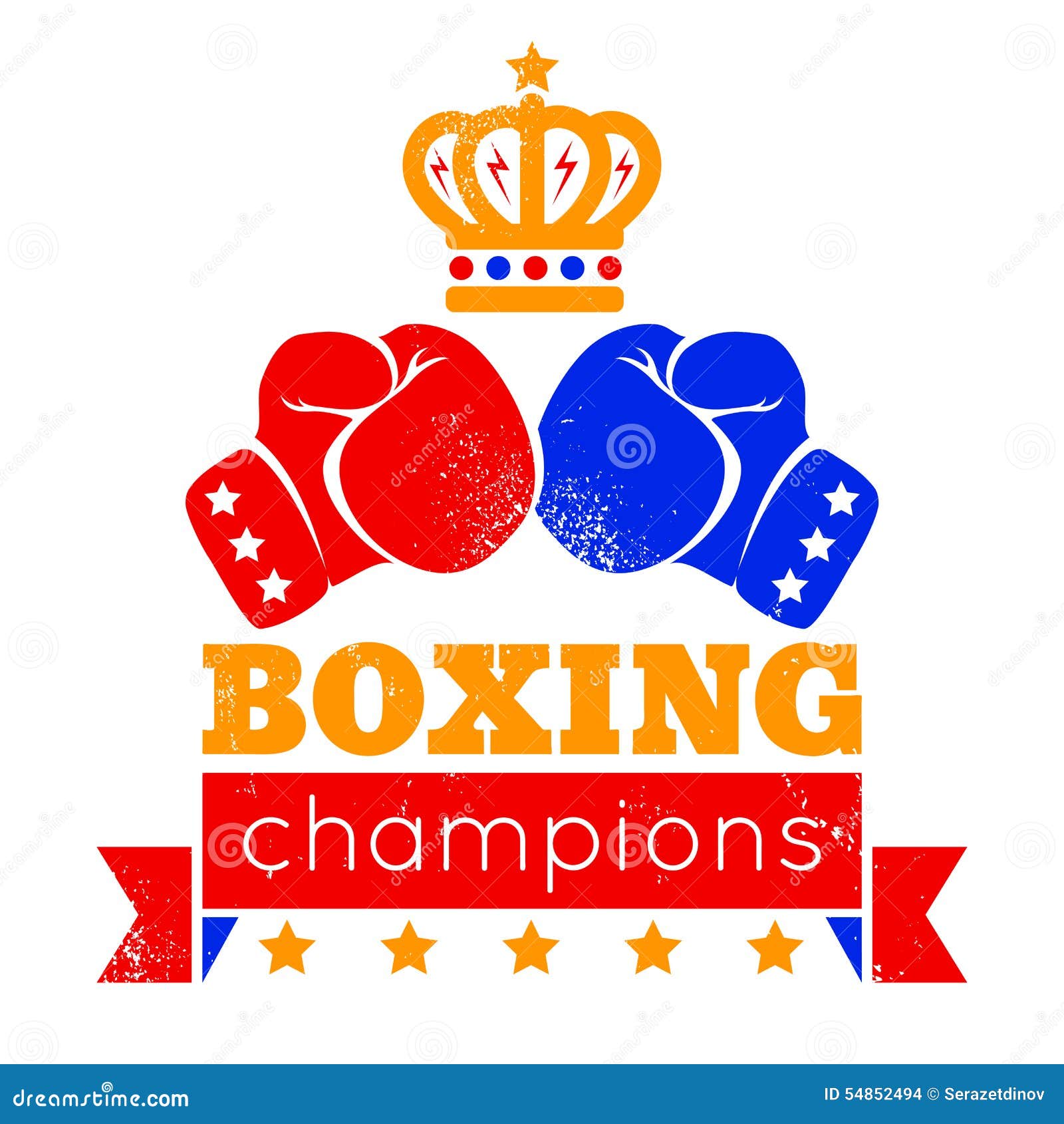 Gloves and crown stock vector. Illustration of boxing - 54852494