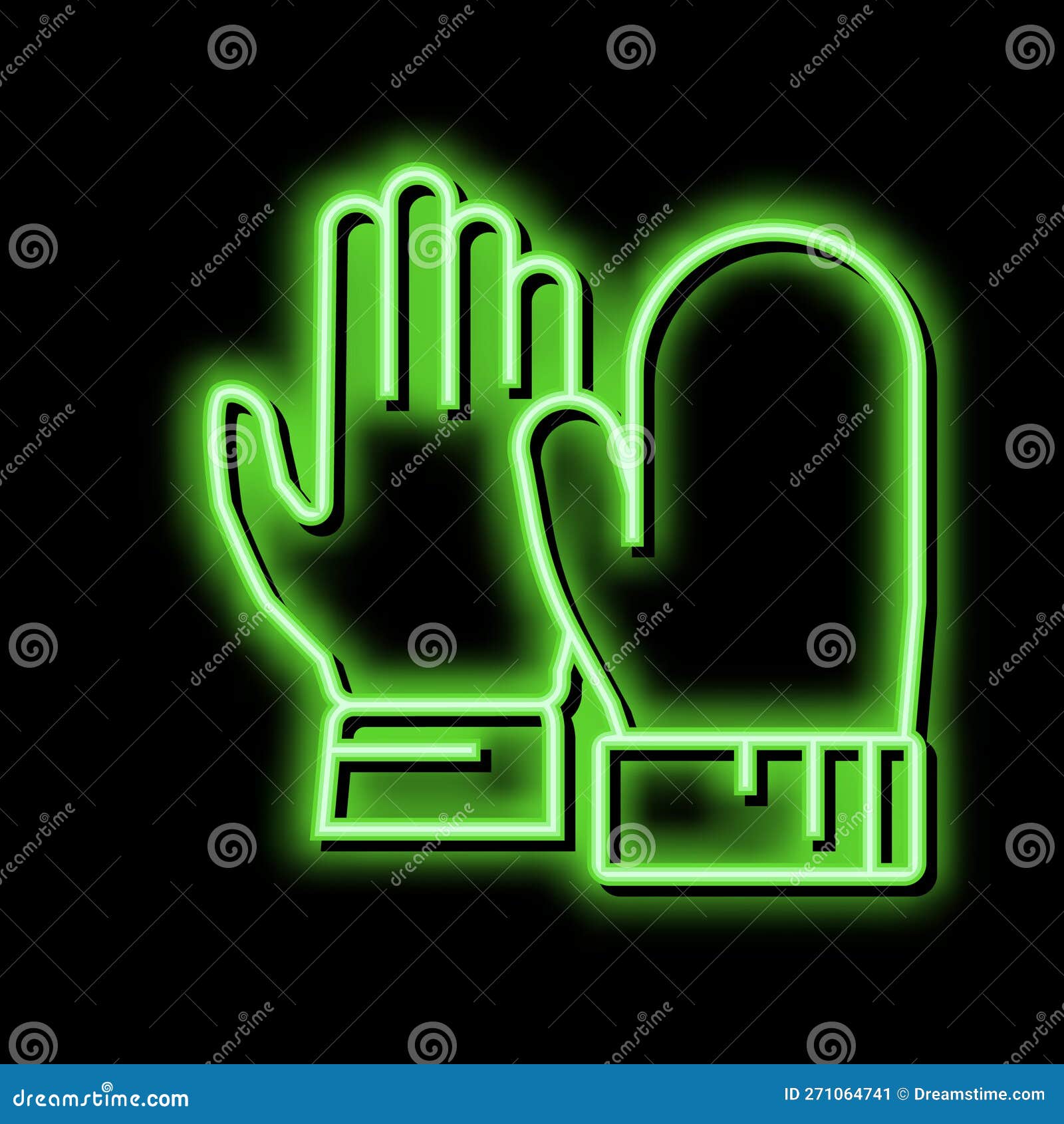 Gloves Dry Skin Neon Glow Icon Illustration Stock Vector Illustration