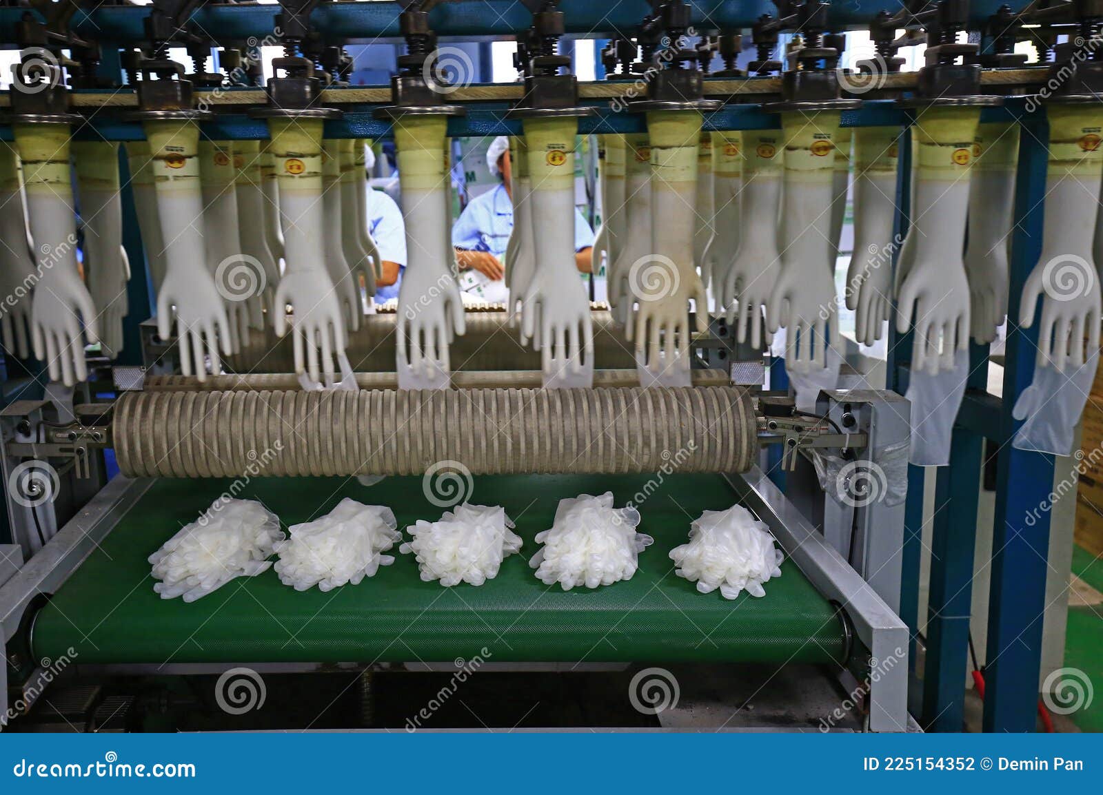 Gloves Factory Production Workshop and Mechanical Equipment Stock Photo ...