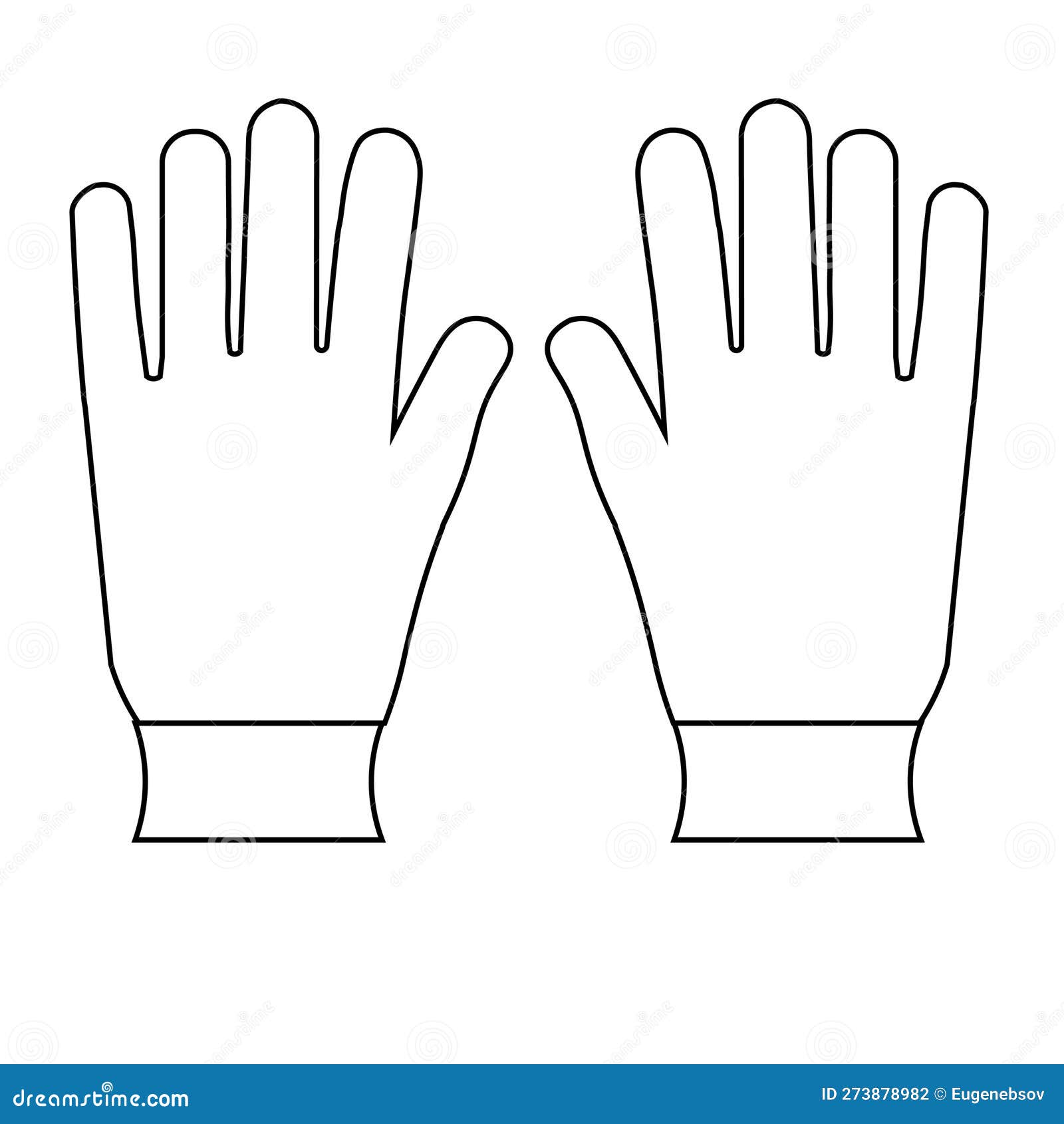 Gloves Flat Design Illustration, Construction Work Gloves Stock Vector ...