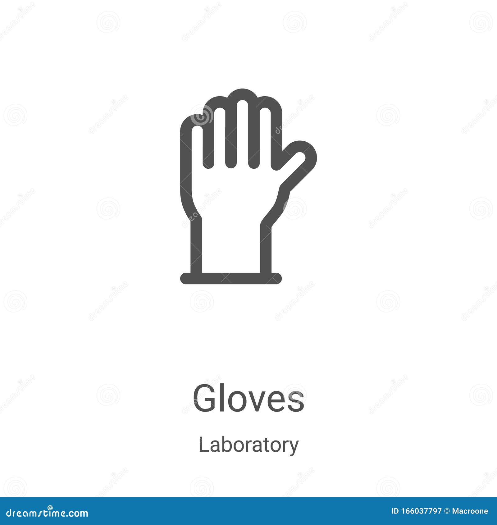 Gloves Icon Vector from Laboratory Collection. Thin Line Gloves Outline ...