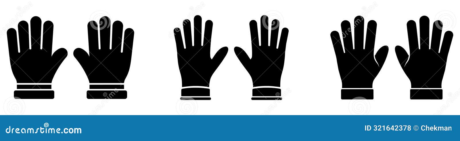 Gloves Icons Set. Gloves Logo Design in Flat Design Stock Vector ...