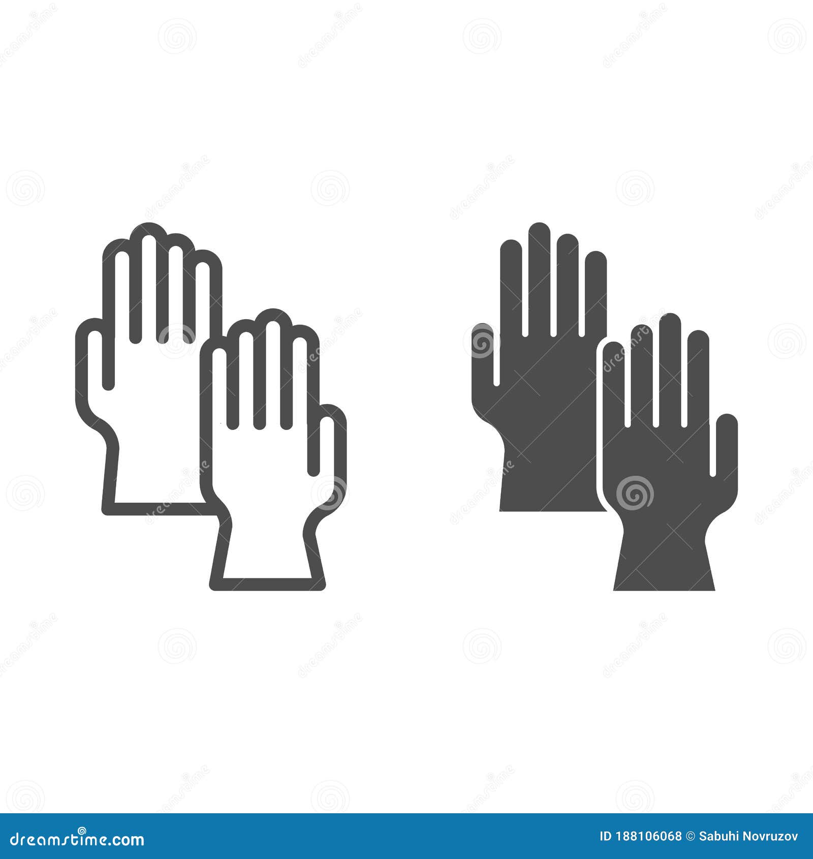 Gauntlet Sign Illustration. Black Icon On White Popart Splash At Green ...