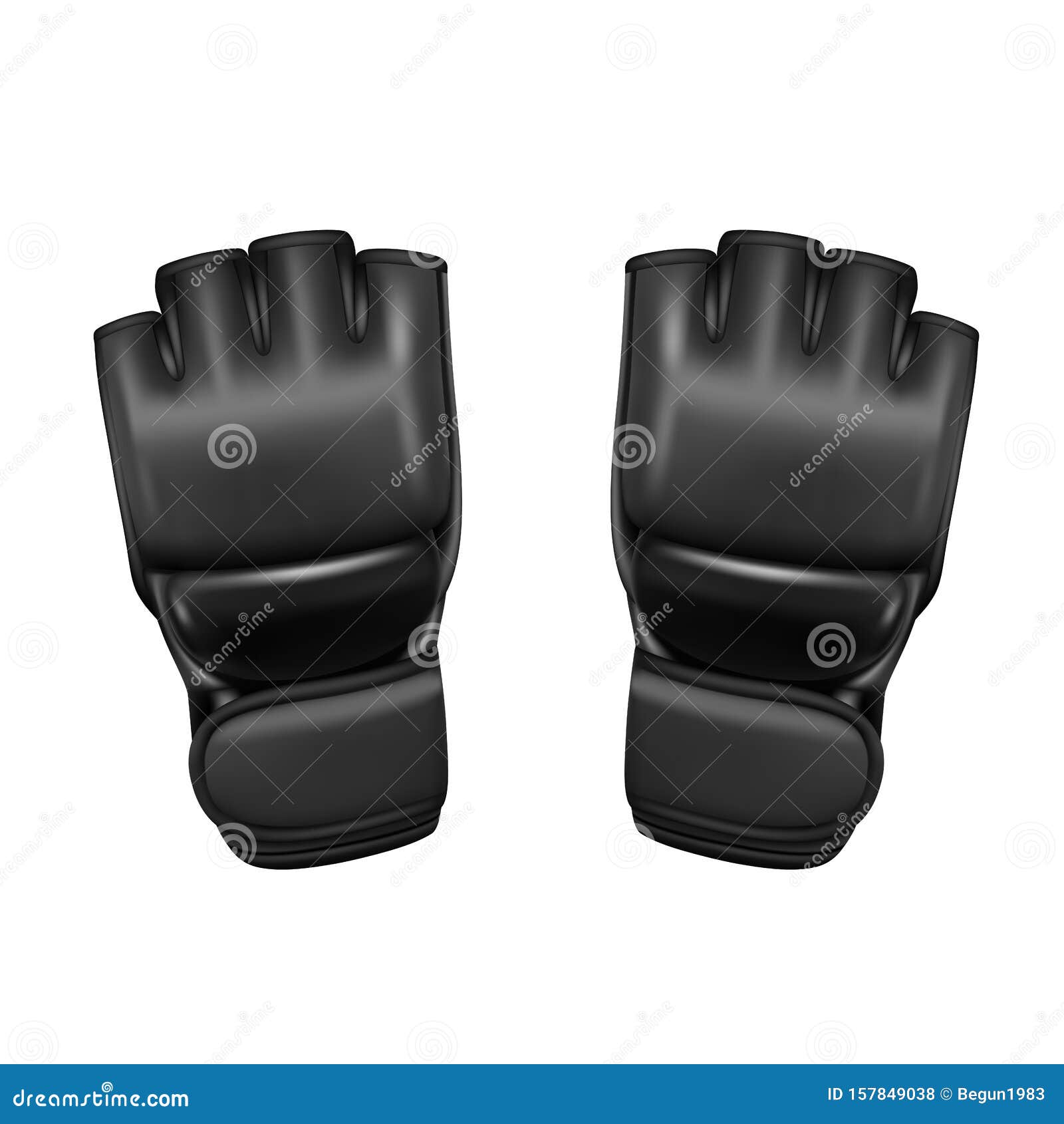 Gloves MMA in the vector. stock vector. Illustration of vector - 157849038