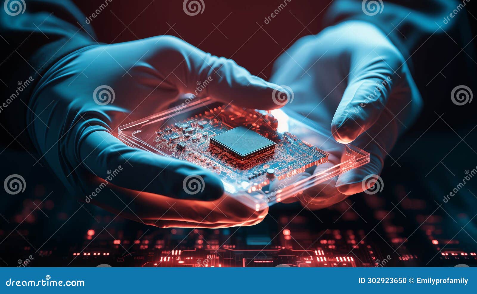 Gloves Presenting Vital AI Computer Technology Stock Illustration ...