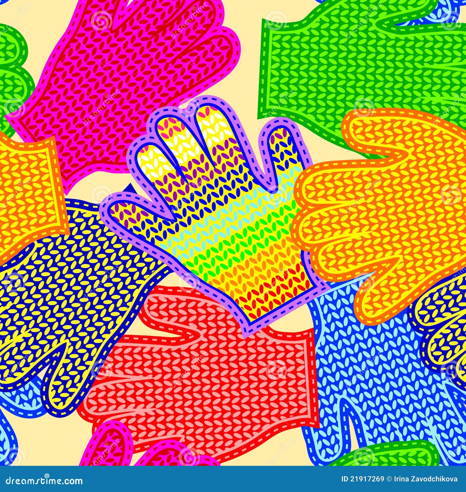 Gloves seamless texture stock vector. Illustration of knit - 21917269