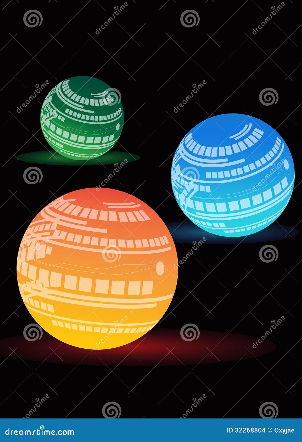 Glow ball stock illustration. Illustration of glow, color - 32268804
