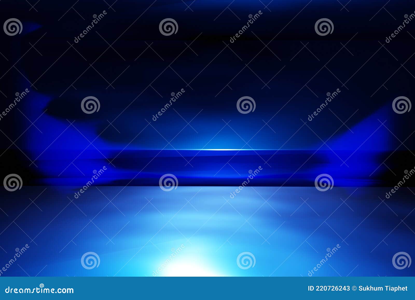 Glow Blue Light Effect on Dark Blue Background Stock Illustration ...