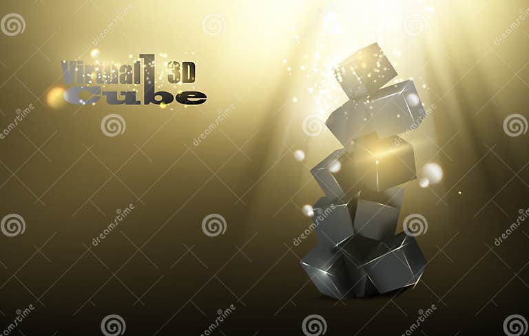 Glow box pyramid. stock vector. Illustration of environment - 45058174