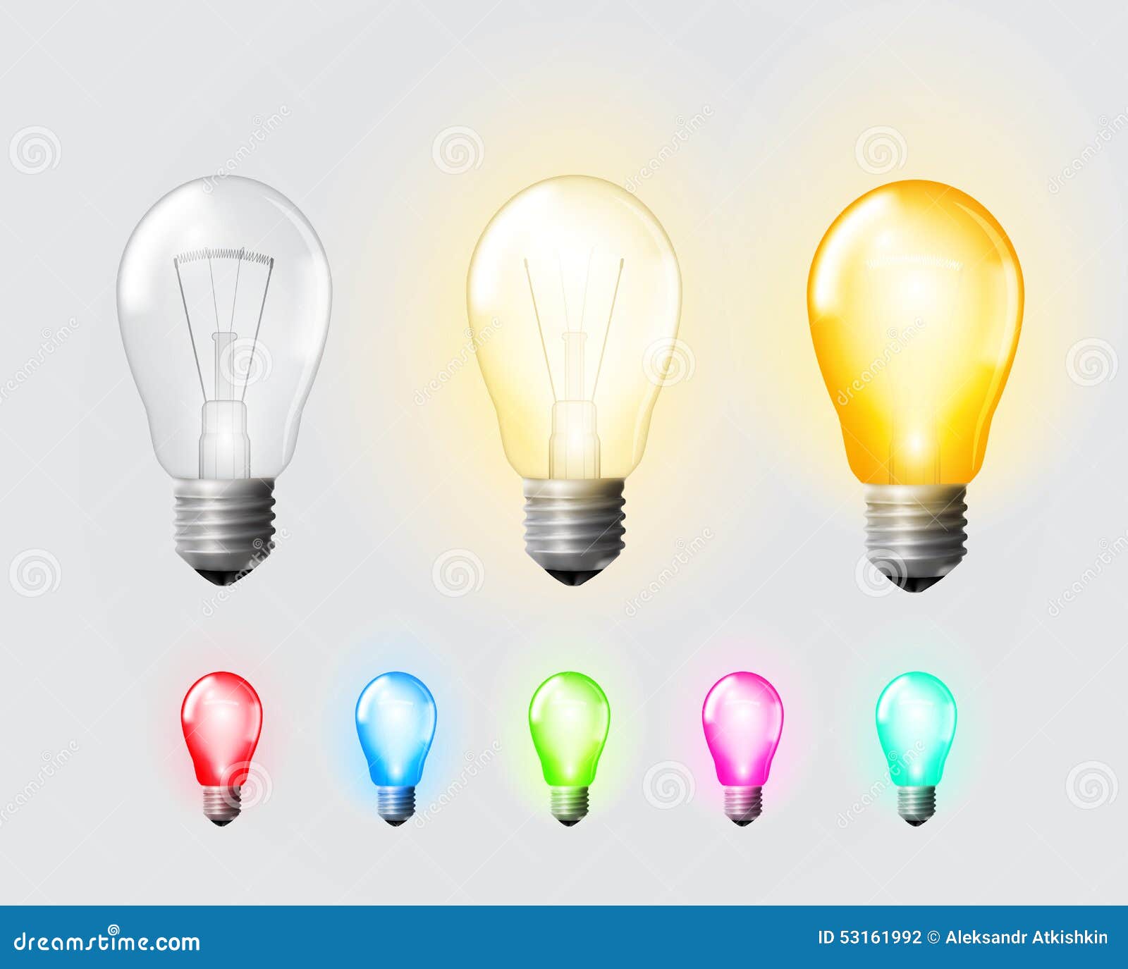 Glow bulb stock vector. Illustration of orange, light - 53161992