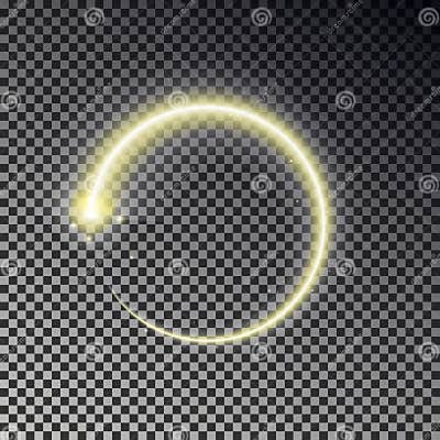 Glow Circle Light Effect. Round Magic Yellow Frame. Shine Circle Vector ...
