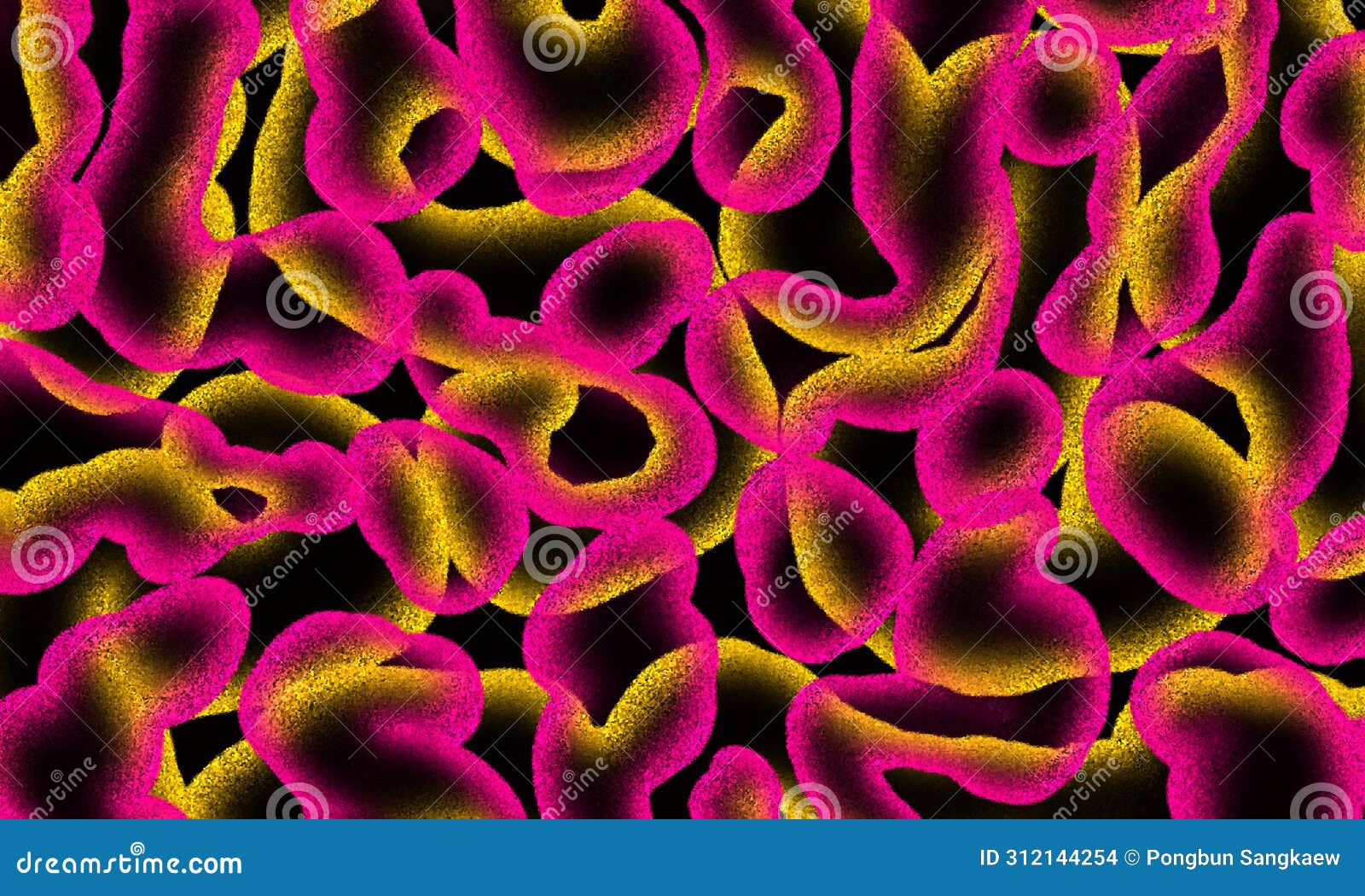 Glow Color of Pink and Yellow Glitter Circle Shape Background Design ...