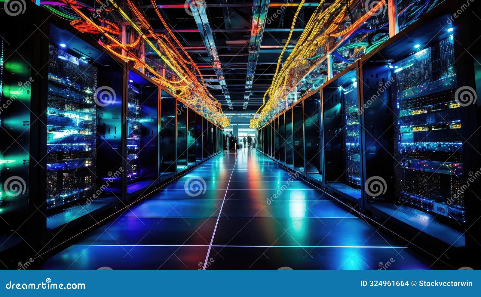 Glow data center light stock illustration. Illustration of glow - 324961664