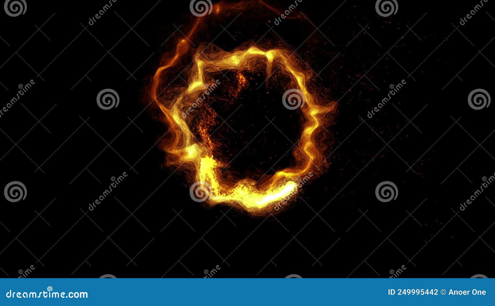 Glow Fire Particle Trail Effect Circle Animation Stock Footage - Video ...