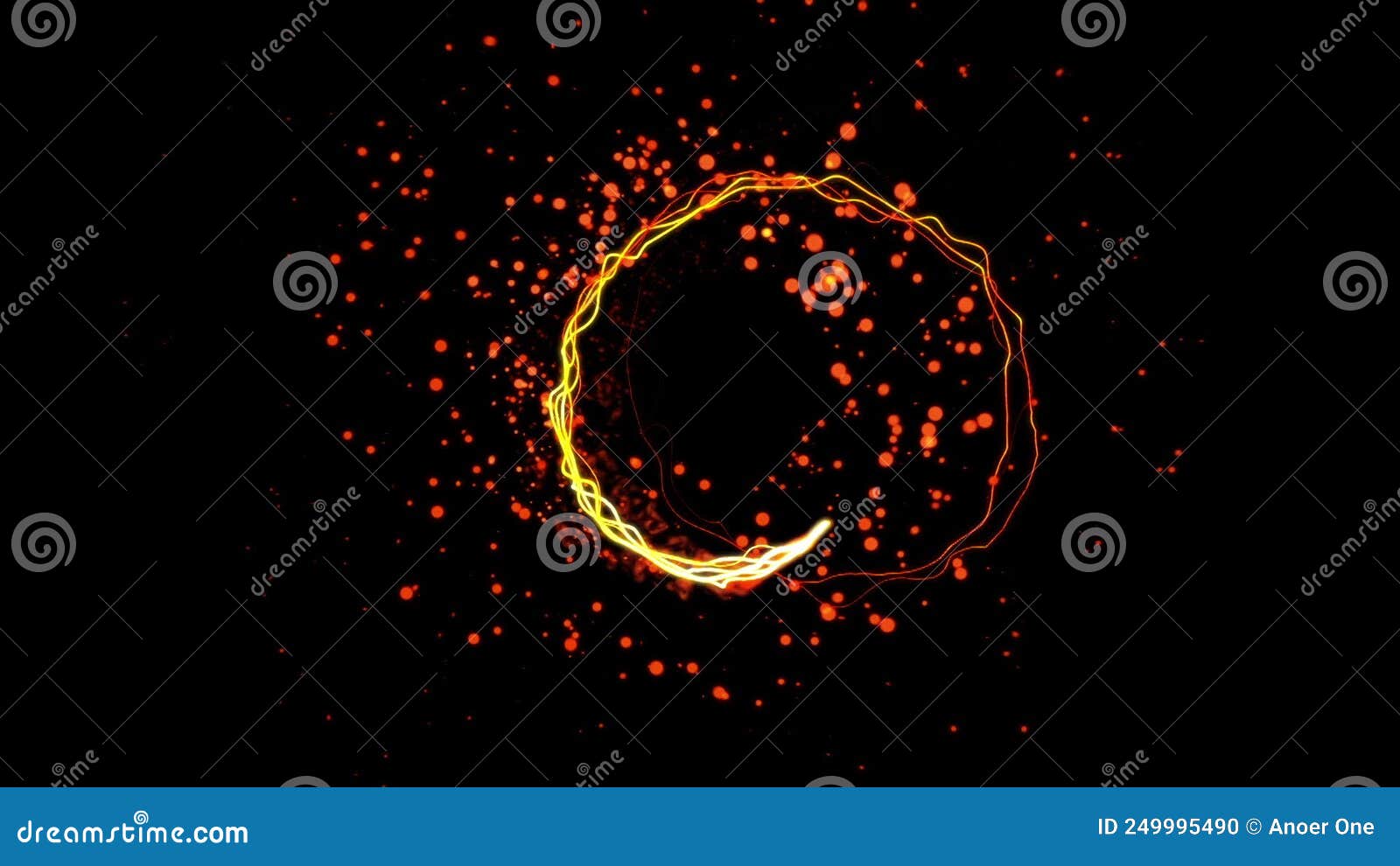 Glow Fire Particle Trail Effect Circle Animation Stock Footage - Video ...