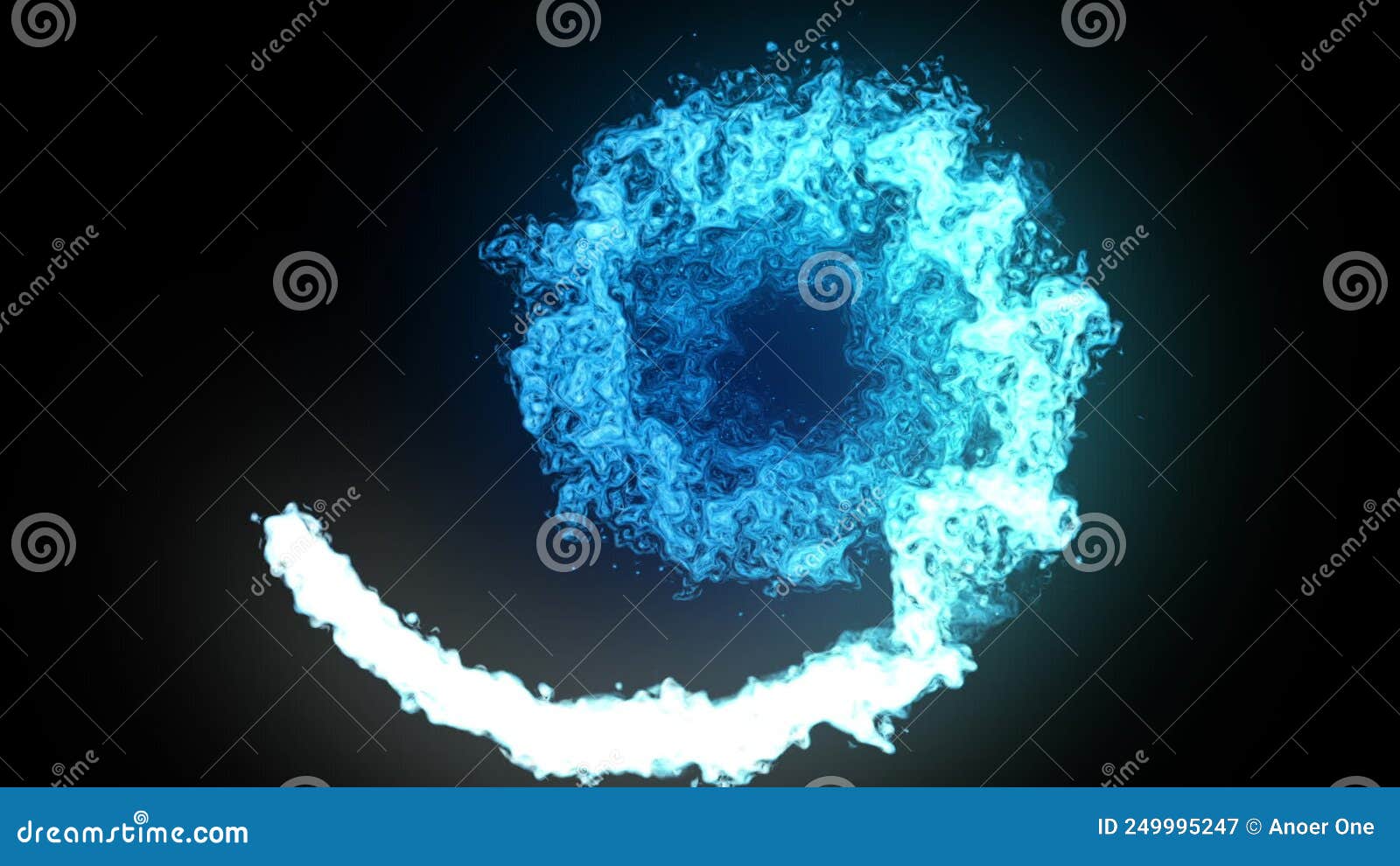 Glow Fire Particle Trail Effect Circle Animation Stock Video - Video of ...