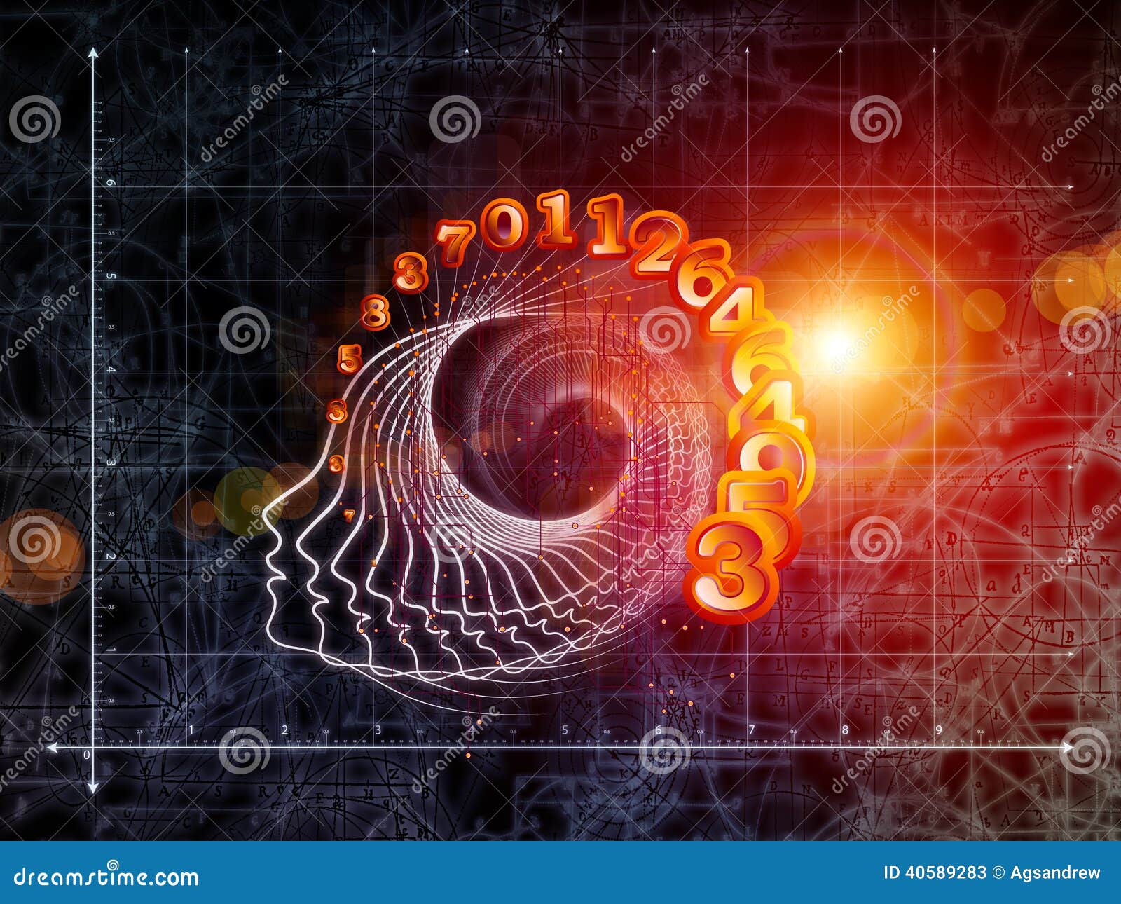 Glow of Geometry stock illustration. Illustration of arithmetic - 40589283